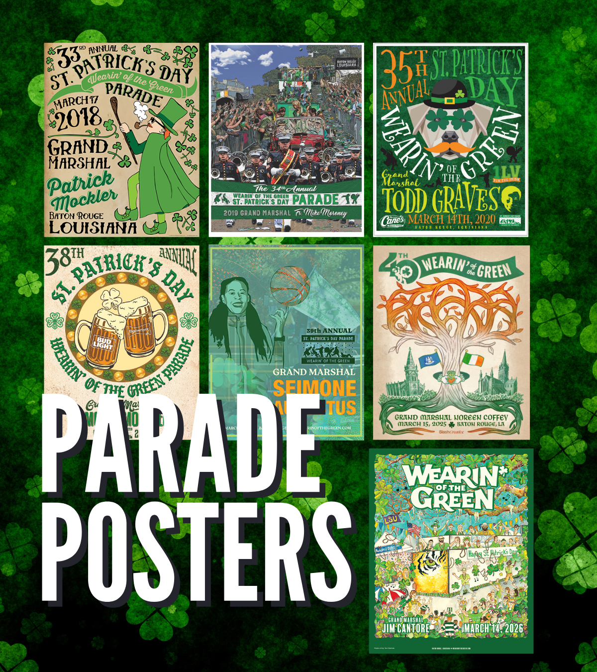 3 PARADE POSTERS – Wearin of the Green Parade Store